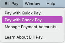 Make a Check Pay payment