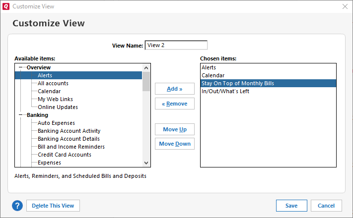 Using the Home tab (dashboard)