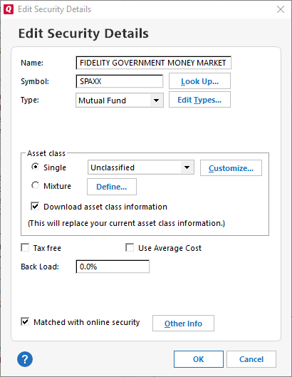 Security Detail View