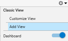 How do I customize a view on the Home tab? (Classic Dashboard)