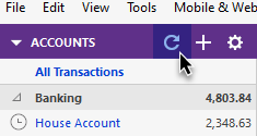 How do I update my transactions and balances in one step?