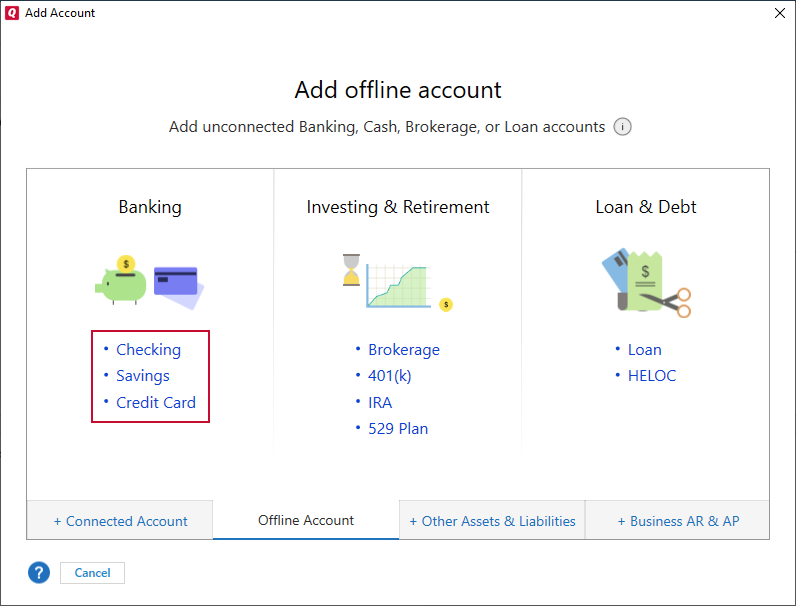 How do you want to add your account?